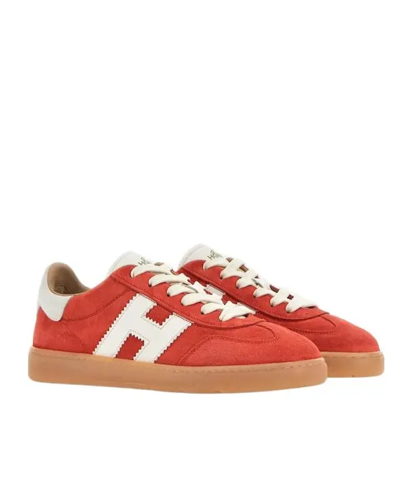 Hogan Paneled Lace-up Low-top Sneakers - Red