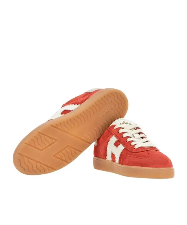 Hogan Paneled Lace-up Low-top Sneakers - Red