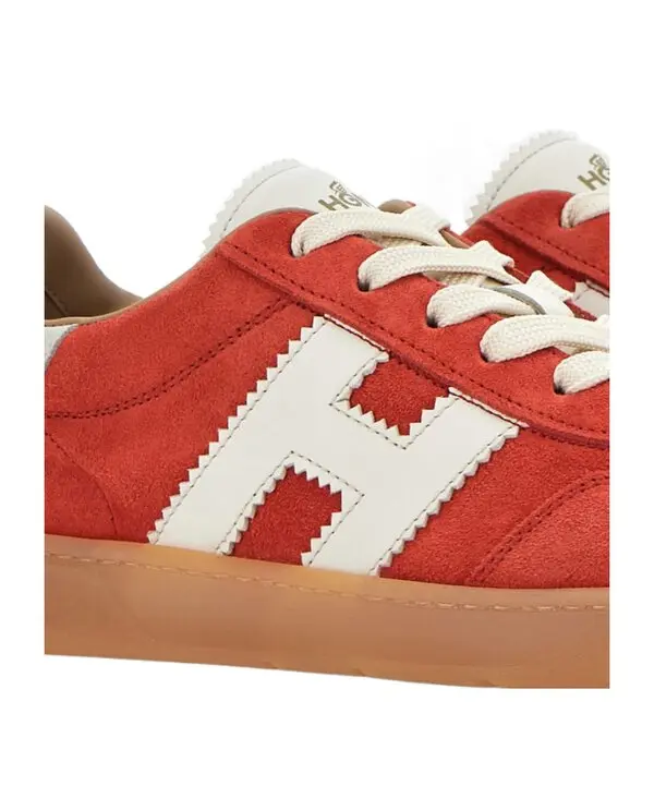 Hogan Paneled Lace-up Low-top Sneakers - Red
