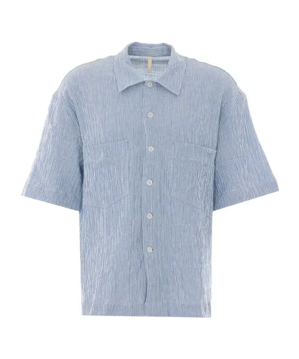 SUNFLOWER Adam Striped Short-sleeve Shirt - Gray