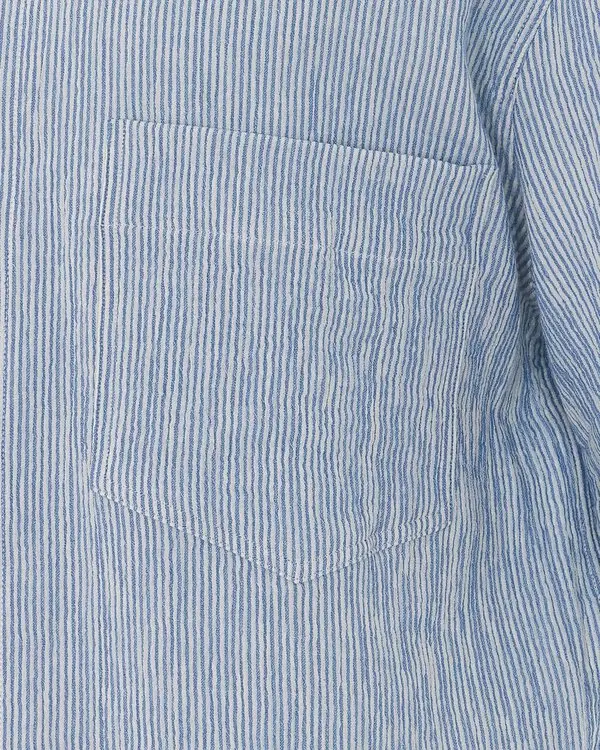 SUNFLOWER Adam Striped Short-sleeve Shirt - Gray