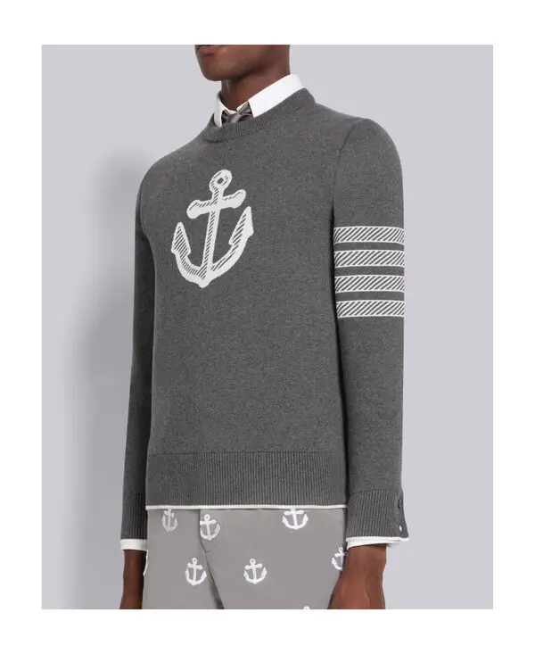 Thom Browne Anchor Jacquard Jumper