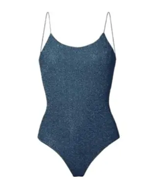 Oseree Lurex One-piece Swimsuit - Blue