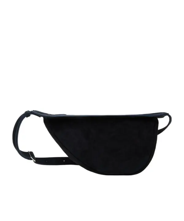 THE ROW Small Slouchy Banana Crossbody Bag - Black