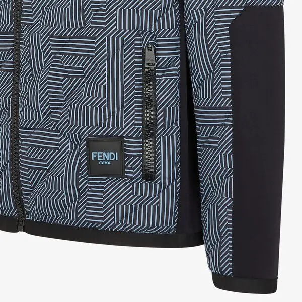 Fendi Logo Patch Zip-up Jacket