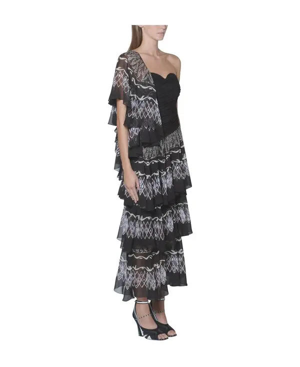 Fendi Layered Printed Maxi Dress