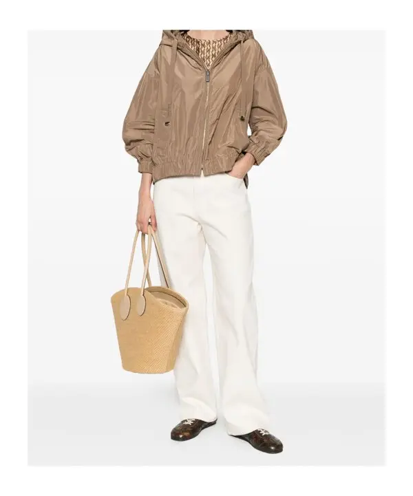 Max Mara Hooded Zip Jacket - Brown