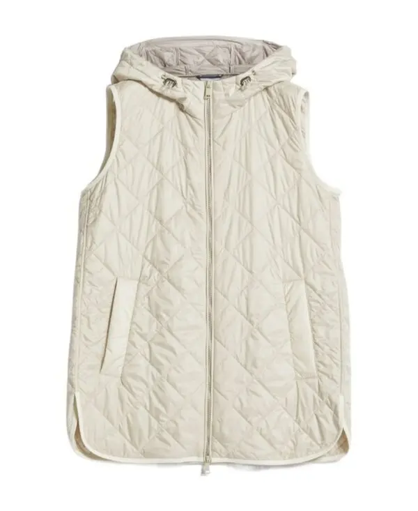 Max Mara Navile Hooded Vest - White
