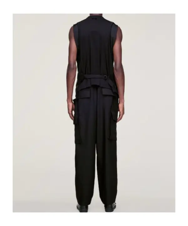 Y3 Sport Uniform Straight-leg Cargo Trousers - Black