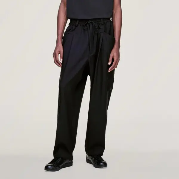 Y3 Sport Uniform Straight-leg Cargo Trousers - Black