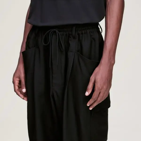 Y3 Sport Uniform Straight-leg Cargo Trousers - Black