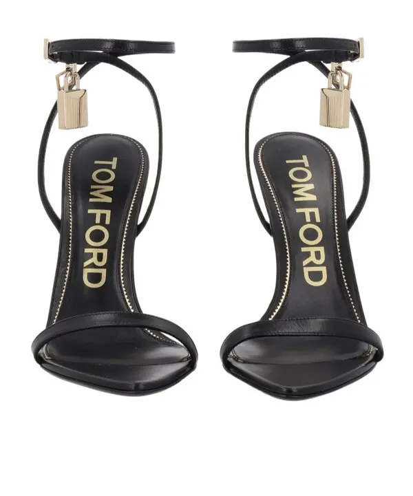 TOM FORD Padlock Pointy Naked Sandals - Black