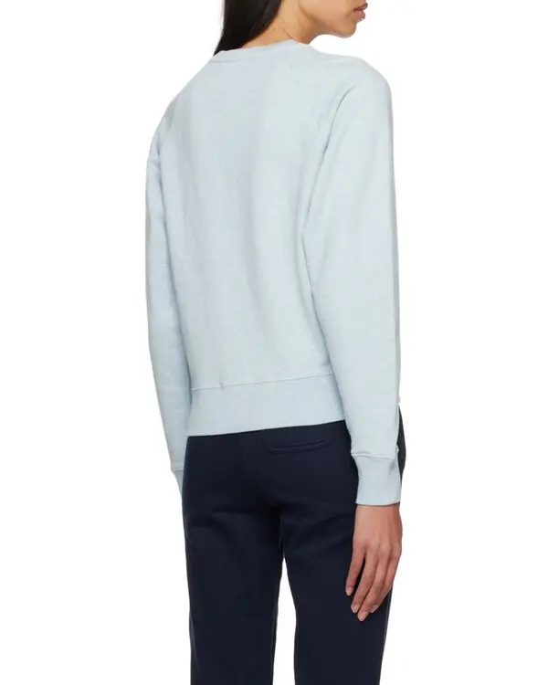 Maison Kitsuné Crewneck Sweatshirt With Fox Embroidery - White