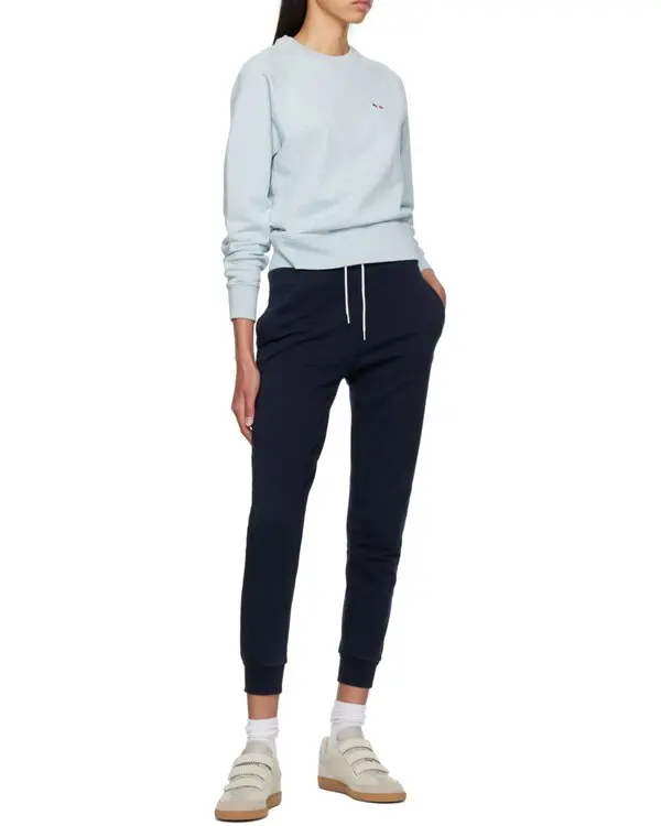 Maison Kitsuné Crewneck Sweatshirt With Fox Embroidery - White
