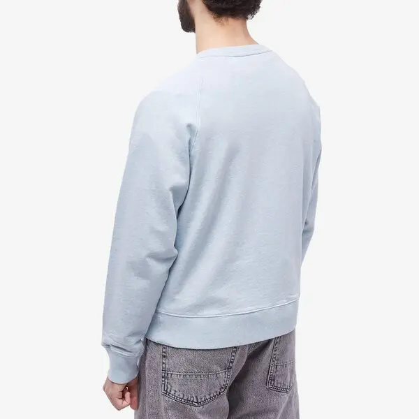 Maison Kitsuné Crewneck Sweatshirt With Fox Embroidery - White