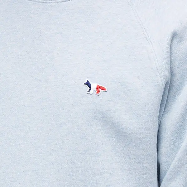 Maison Kitsuné Crewneck Sweatshirt With Fox Embroidery - White