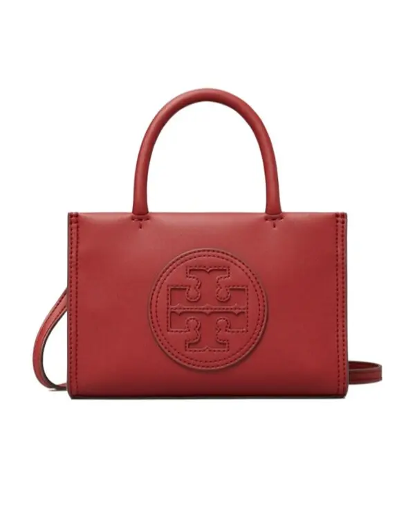 Tory Burch Ella Logo Patch Mini Tote Bag - Red