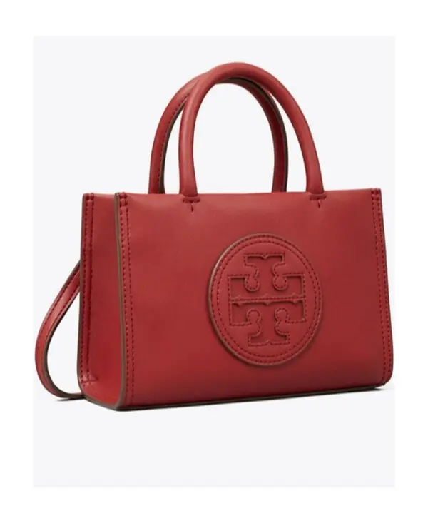 Tory Burch Ella Logo Patch Mini Tote Bag - Red