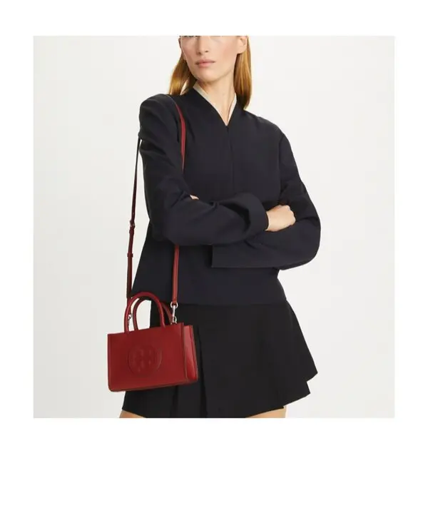 Tory Burch Ella Logo Patch Mini Tote Bag - Red