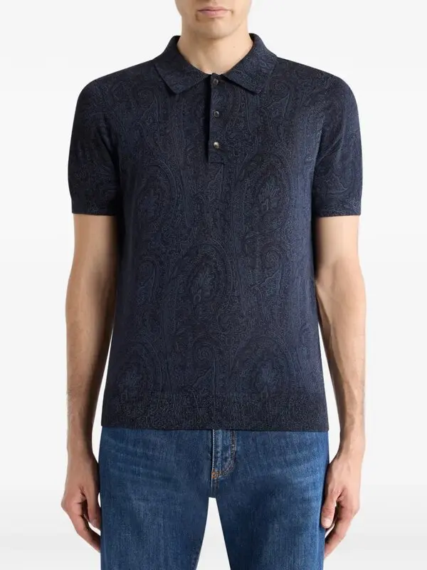 Etro Floral-paisley Short-sleeved Polo Shirt