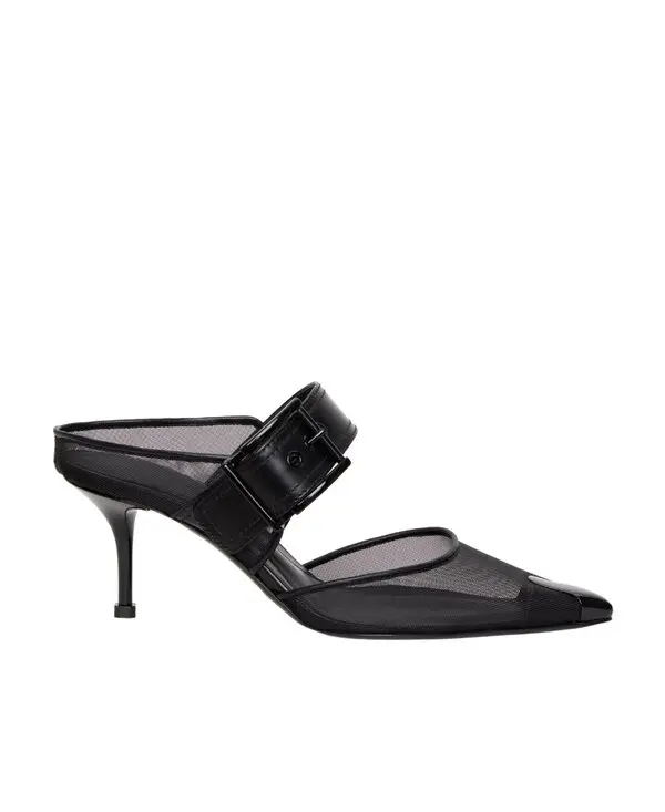 Alexander McQueen Punk Buckle Pointed-toe Mules