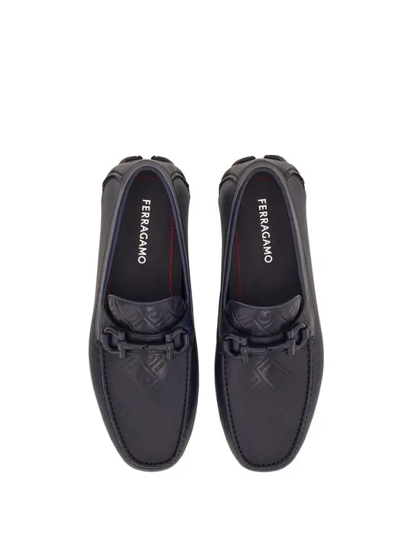 FERRAGAMO Driver Loafer With Gancini Ornament
