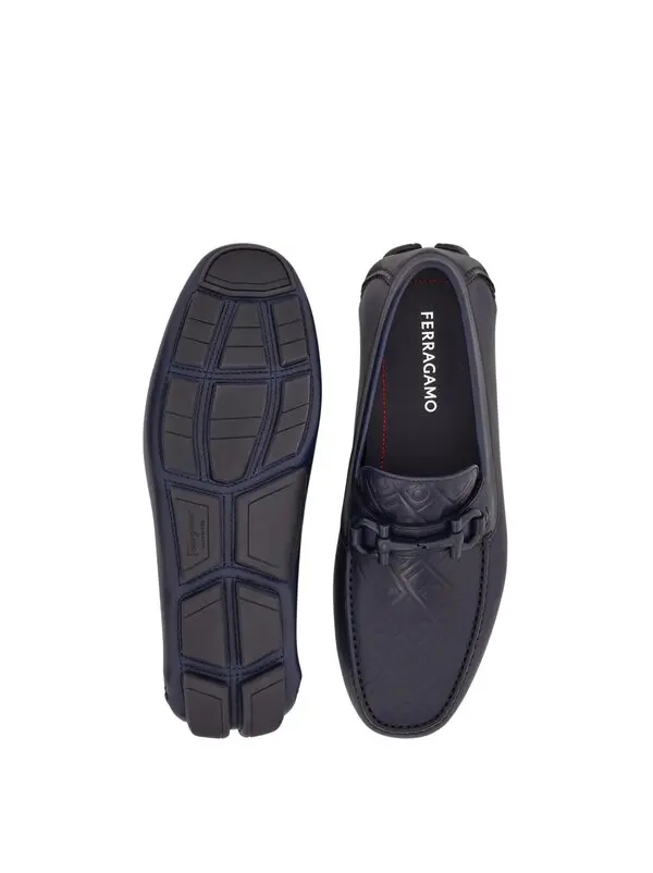FERRAGAMO Driver Loafer With Gancini Ornament