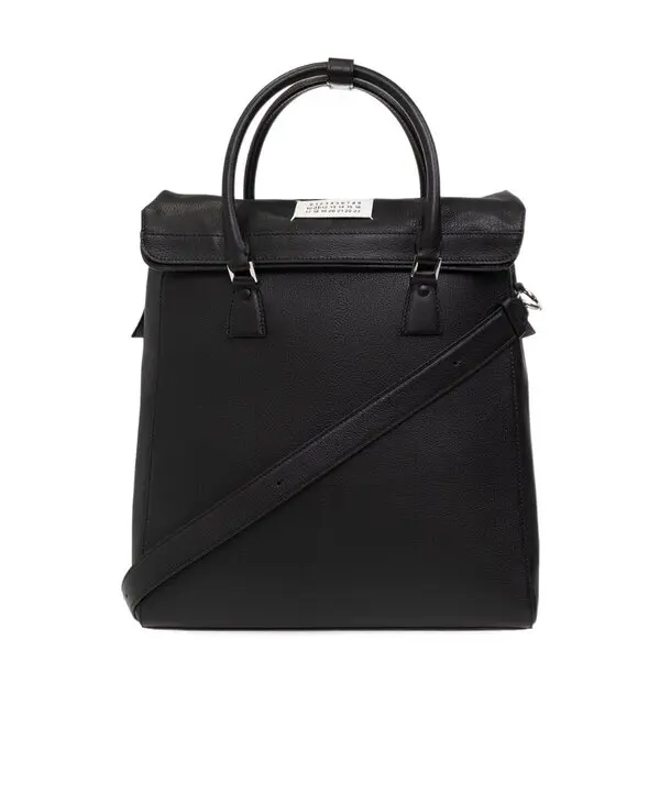 MAISON MARGIELA Logo Patch Zipped Backpack - Black