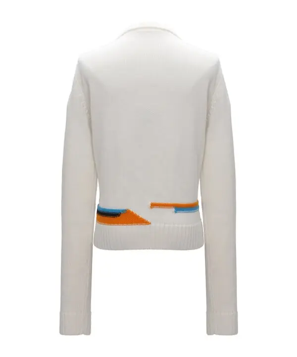 Mcm Round Neck Long Sleeve Sweater With Embroidered Logo