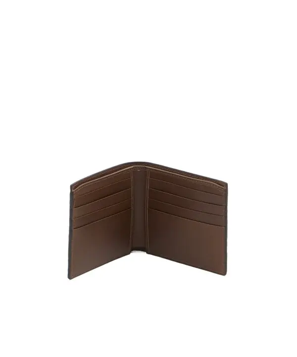 Gucci Gg Emblem Bi-fold Wallet - Brown And Black