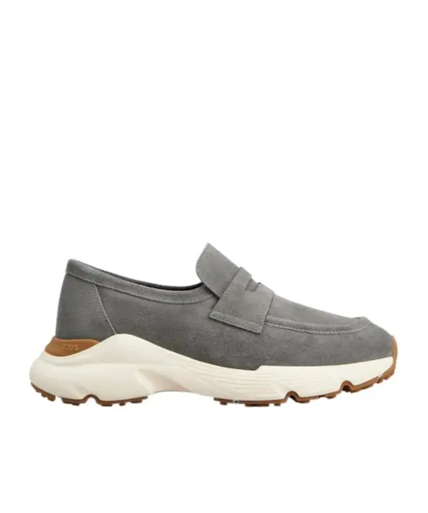 TOD'S Sporty Suede Slip-on Trainers - Grey