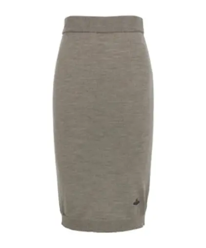 VIVIENNE WESTWOOD Bea Orb-embroidered Knitted Skirt - Gray