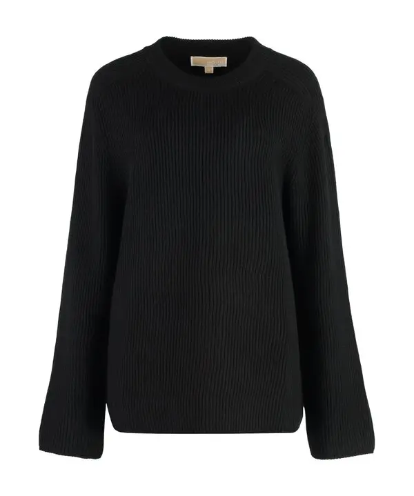 Michael Kors Ribbed Crew Neck Jumper - Black