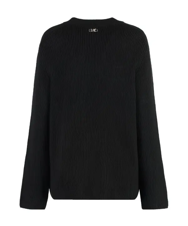 Michael Kors Ribbed Crew Neck Jumper - Black