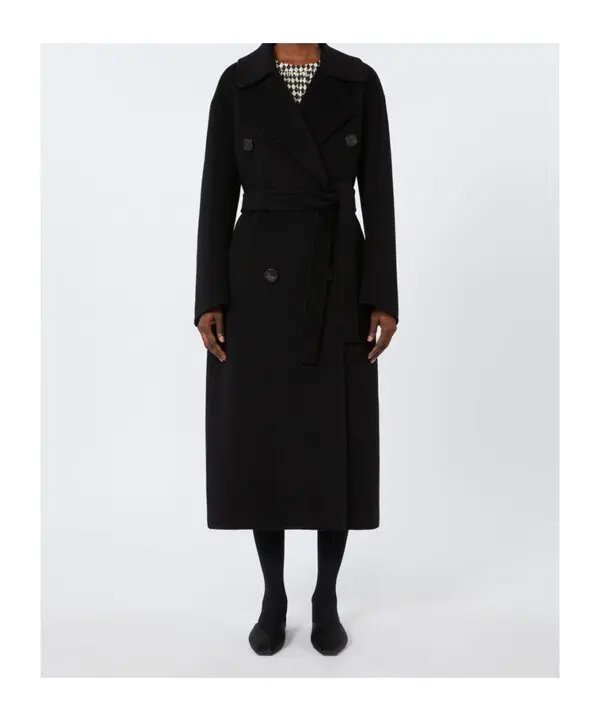 Max Mara Long Wool Coat - Black