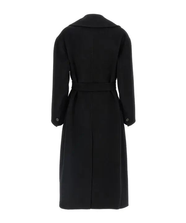 Max Mara Dalila Double-breasted Belted Coat - Black