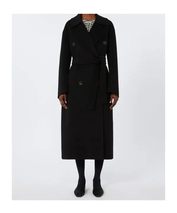 Max Mara Dalila Double-breasted Belted Coat - Black