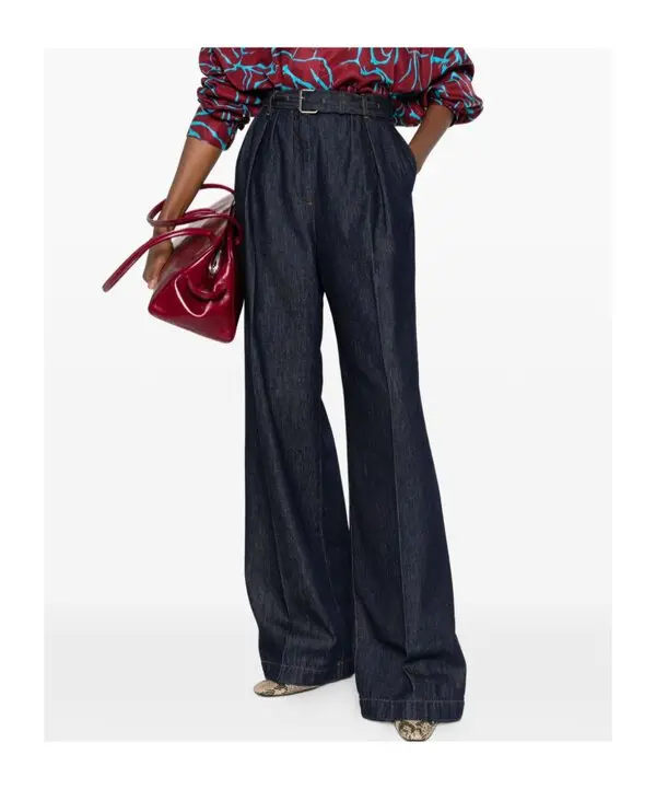 Dries Van Noten Buckled Wide-leg Trousers