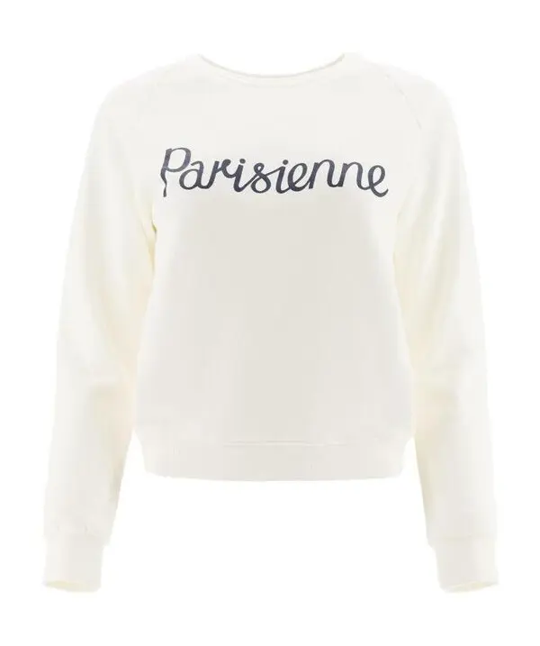 Maison Kitsuné Logo Crewneck Sweatshirt - White