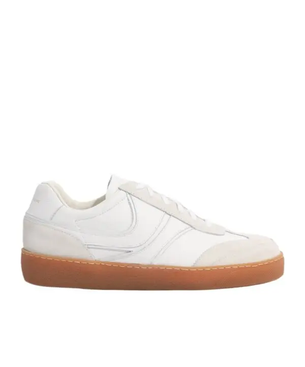 Dries Van Noten Round Toe Lace-up Sneakers - White