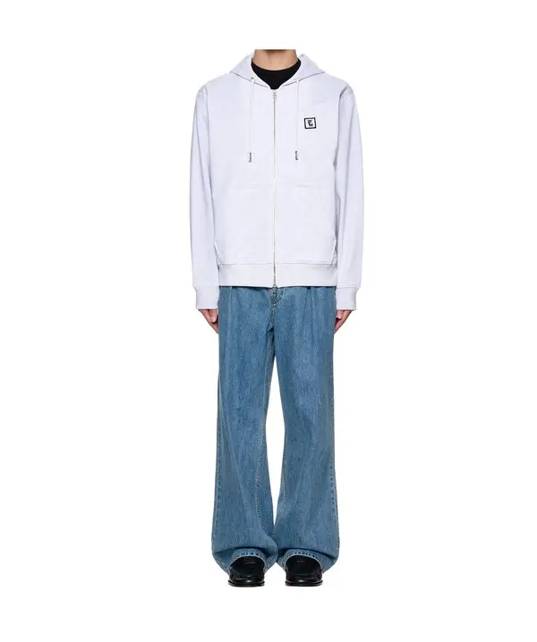 WOOYOUNGMI Long-sleeved Hooded Hoodie - White