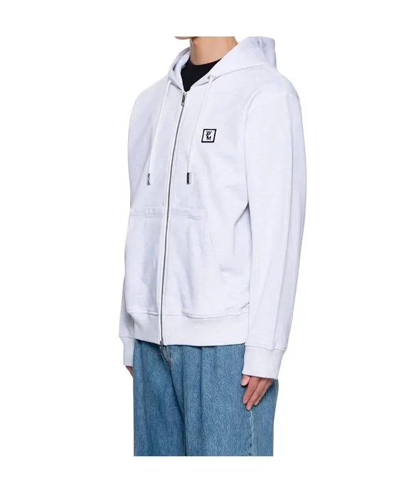 WOOYOUNGMI Long-sleeved Hooded Hoodie - White