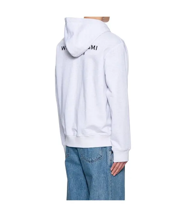 WOOYOUNGMI Long-sleeved Hooded Hoodie - White