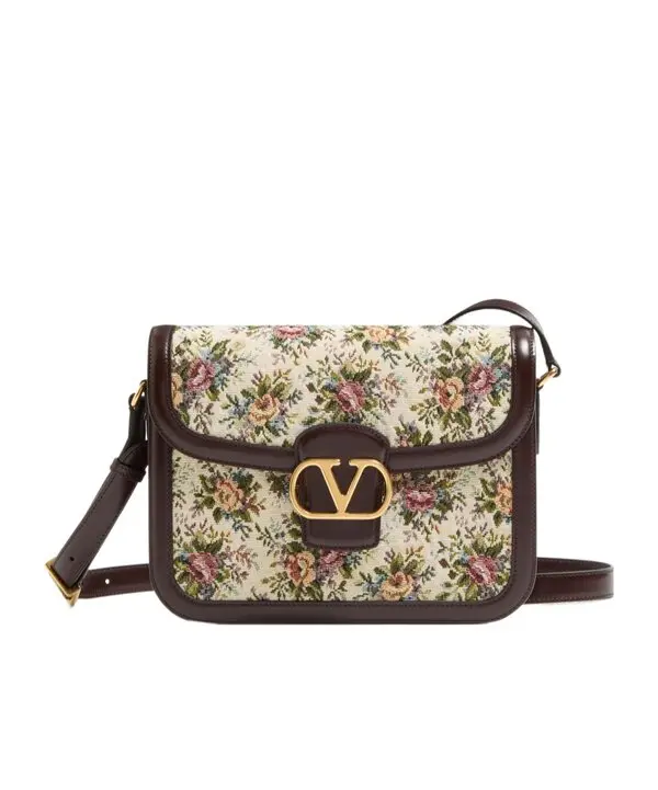 Valentino Garavani Vlogo Signature Foldover Shoulder Bag - Nude