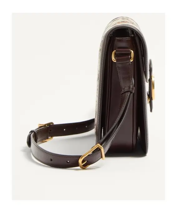 Valentino Garavani Vlogo Signature Foldover Shoulder Bag - Nude