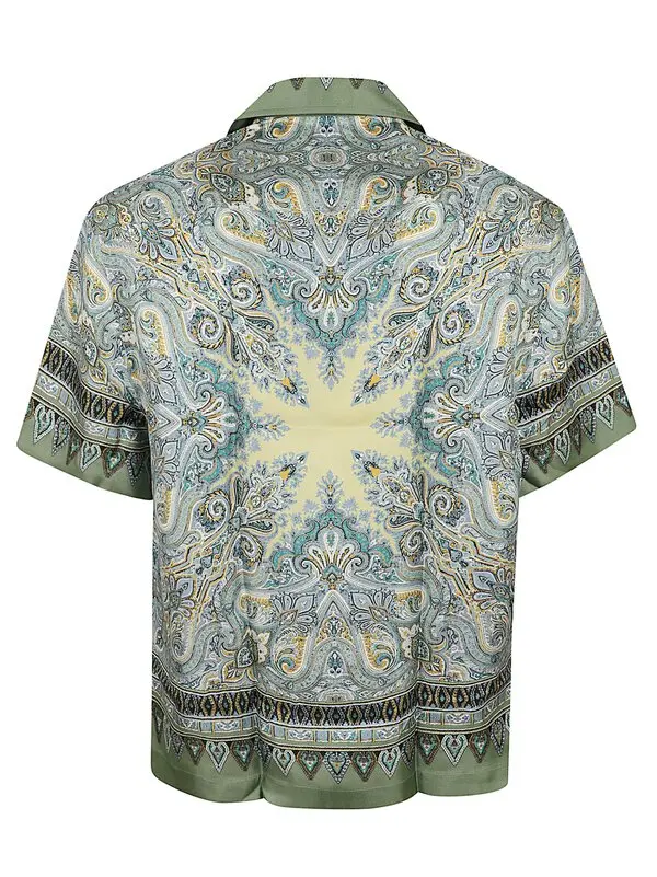 Etro Paisley Short-sleeved Shirt - Gray