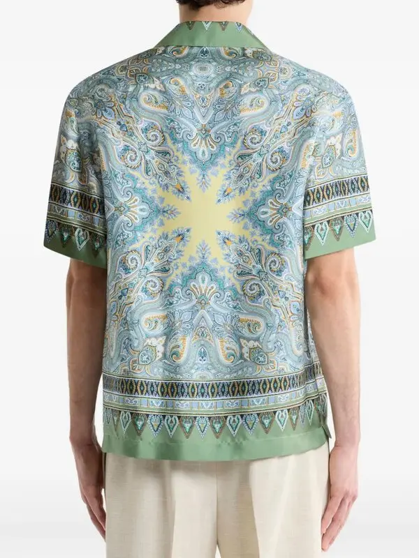 Etro Paisley Short-sleeved Shirt - Gray