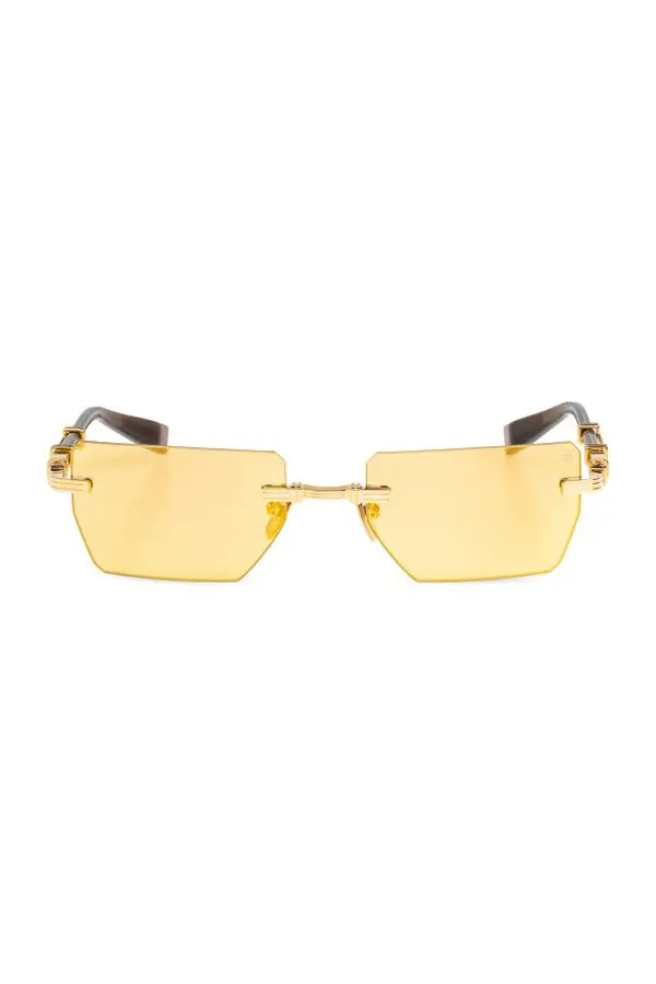 Balmain Logo Sunglasses - Yellow