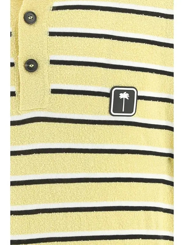 Palm Angels Logo-patch Short Sleeved Polo Shirt