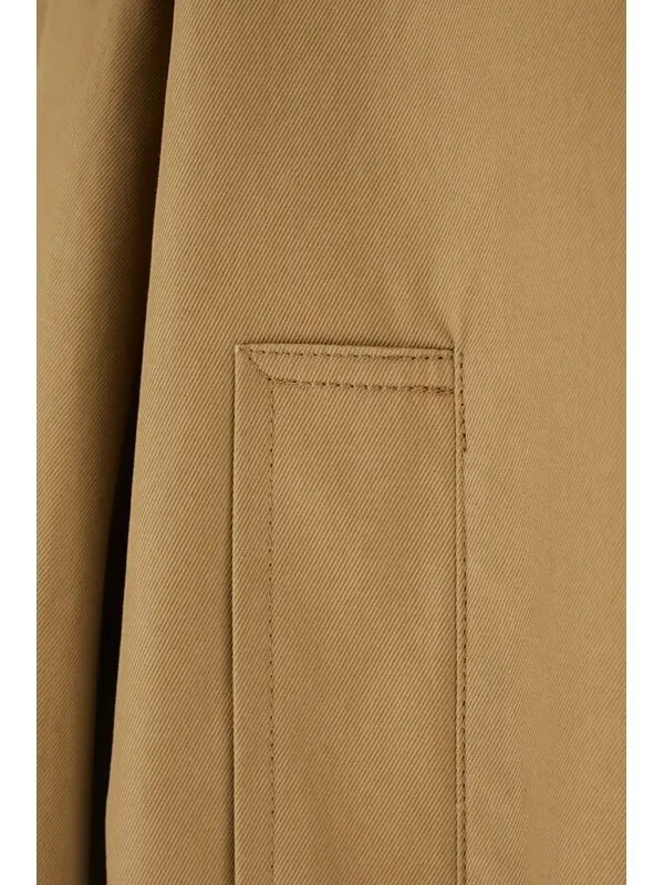 Dries Van Noten Long Sleeve Ruffled Hem Jacket - Camel